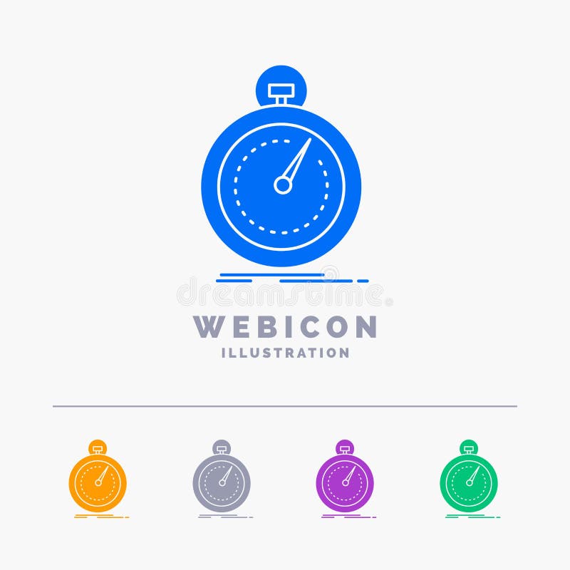 Done, Fast, Optimization, Speed, Sport 5 Color Glyph Web Icon Template ...