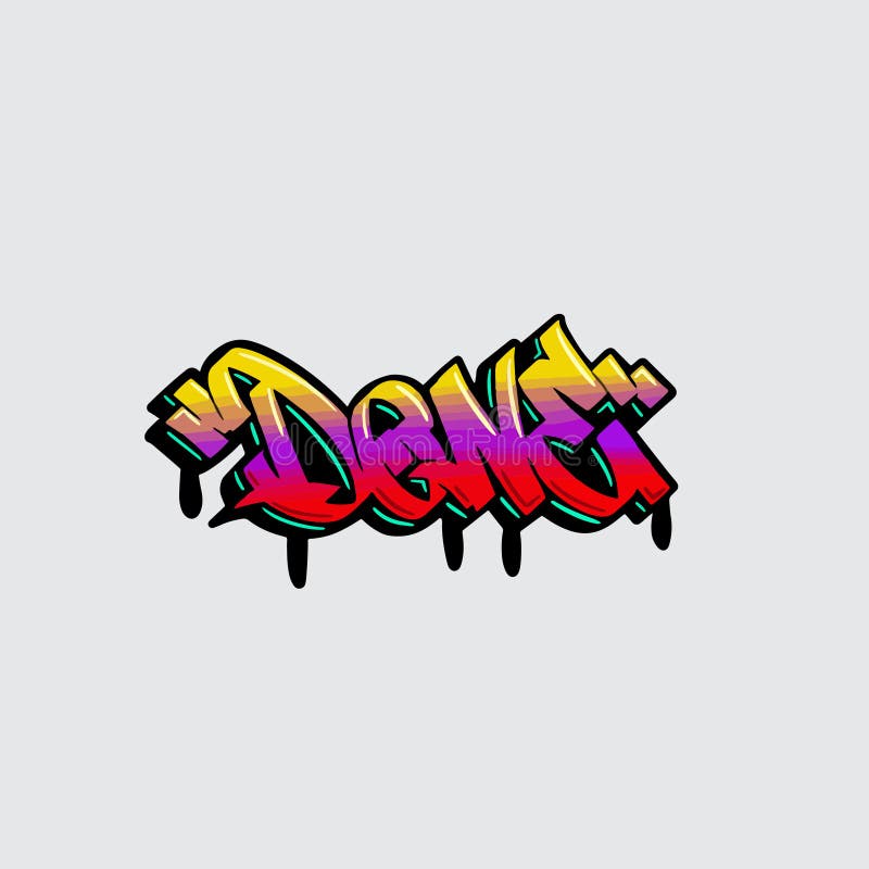 Done Graffiti Font Word Street Art Mural Tagging Stock Vector ...