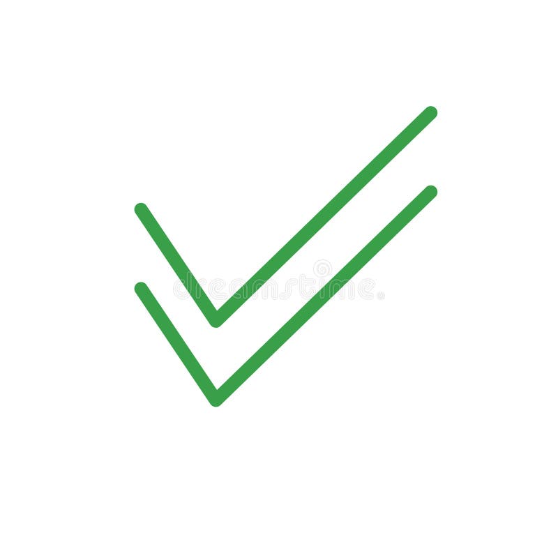 Done Line Icon Isolated on White Background. Black Flat Thin Icon on ...