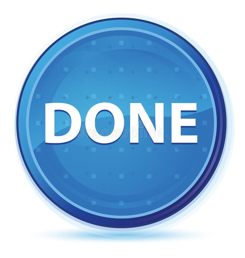 Job Done Blue Icon, Work Completed, Approved Stock Vector ...