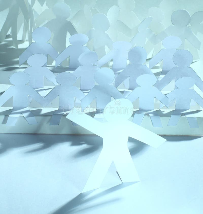 Done Out of the Paper People Stock Image - Image of contact, human ...