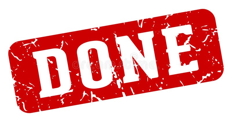 Done Rectangular Sign. Done Stamp Stock Vector - Illustration of label ...