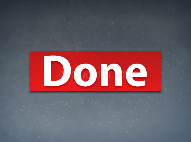 Done Red Banner Abstract Background Stock Illustration - Illustration ...