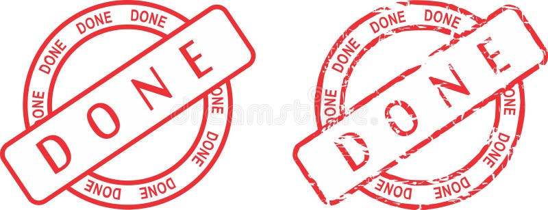 Done red stamp sticker stock vector. Illustration of stencil - 55963079