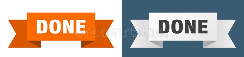 Done Ribbon. Done Isolated Paper Sign. Banner Stock Vector ...