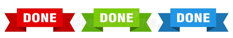 Done Ribbon. Done Isolated Paper Sign. Banner Stock Vector ...