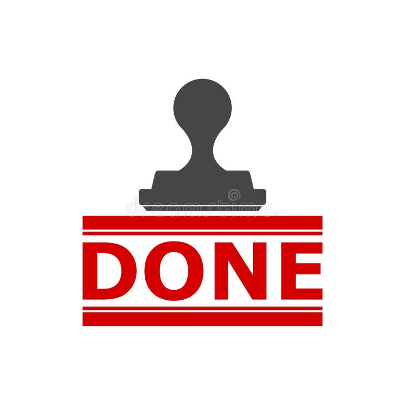 Done Stamp Icon, Simple Vector Stock Vector - Illustration of ...