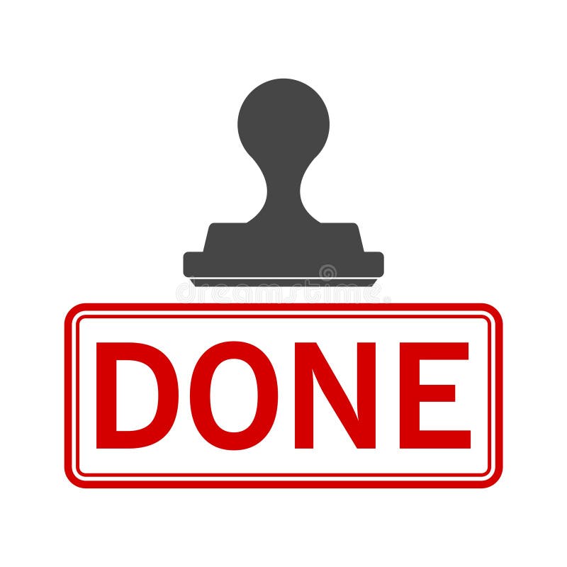 Done Stamp Icon, Simple Vector Stock Vector - Illustration of completed ...