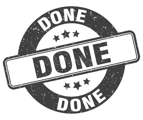 Done Stamp. Done Label. Round Grunge Sign Stock Vector - Illustration ...