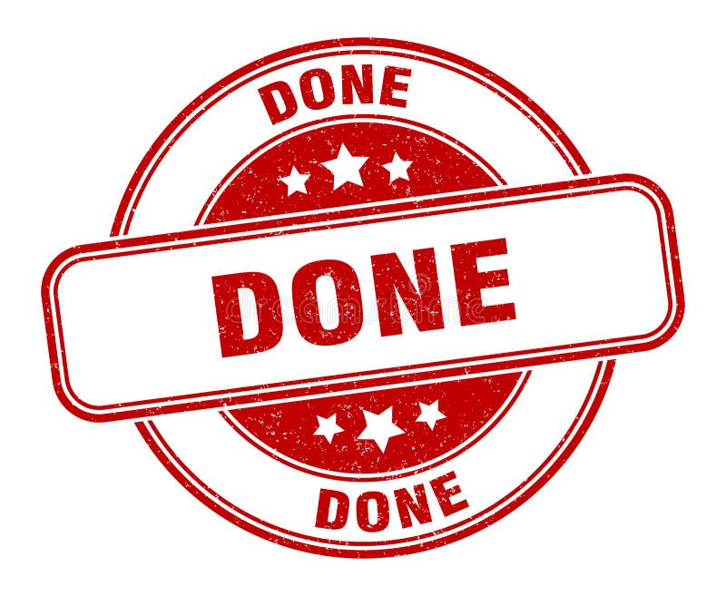 Done stamp stock vector. Illustration of rubber, seal - 122092165