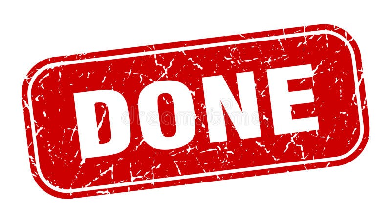 Done Stamp. Done Square Grungy Isolated Sign Stock Vector ...