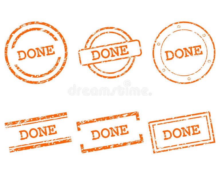 Done stamps stock vector. Illustration of icon, vector - 159826692
