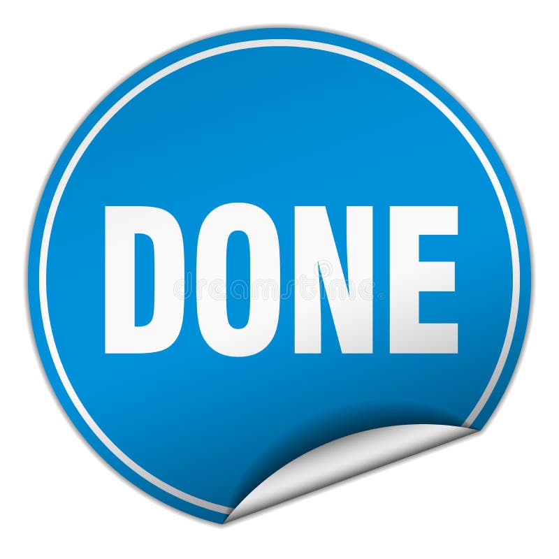 Done sticker stock vector. Illustration of label, banner - 121942156