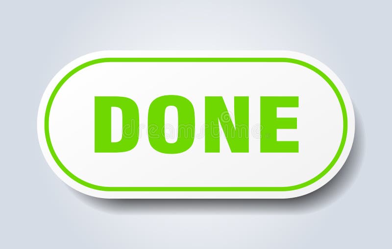Job done sticker. stock vector. Illustration of vector - 153638698