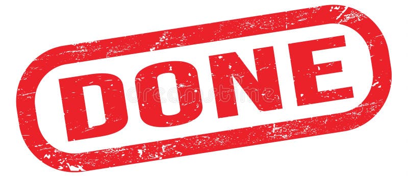 DONE, Text on Red Rectangle Stamp Sign Stock Illustration ...