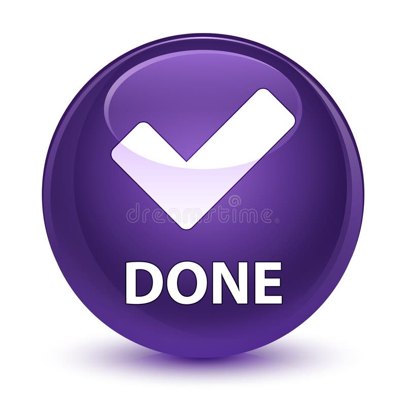 Done purple square button stock illustration. Illustration of word ...