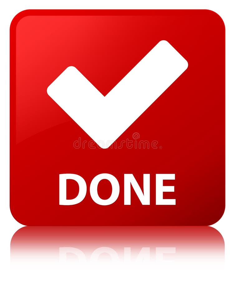 Done (validate Icon) Red Square Button Stock Illustration ... Done (validate Icon) Red Square Button Stock Illustration ...
