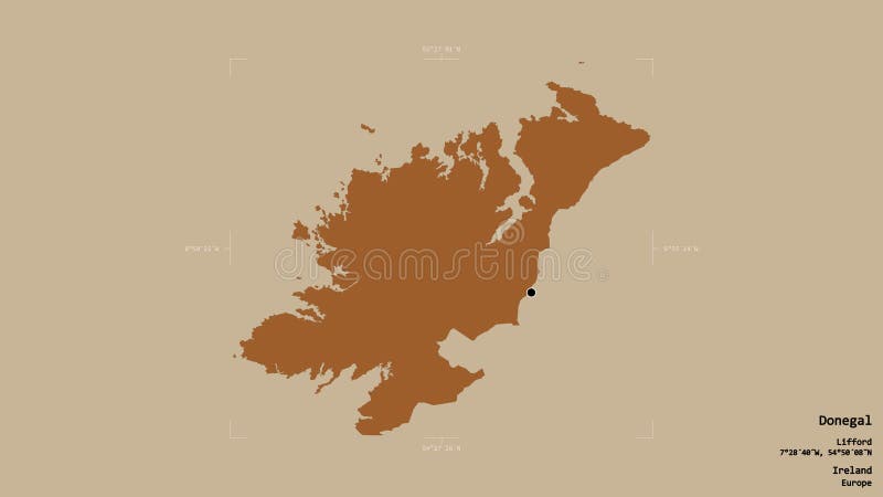 Donegal - Ireland. Bounding Box. Pattern Stock Illustration ...