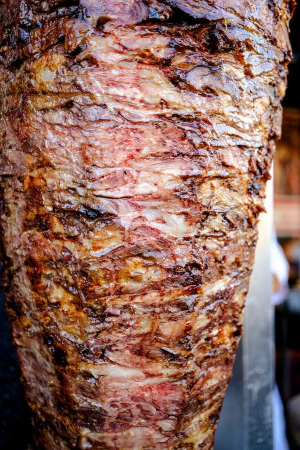 Doner Kebab. Grilled Beef Meat. Minced Pieces. Stock Photo - Image of ...