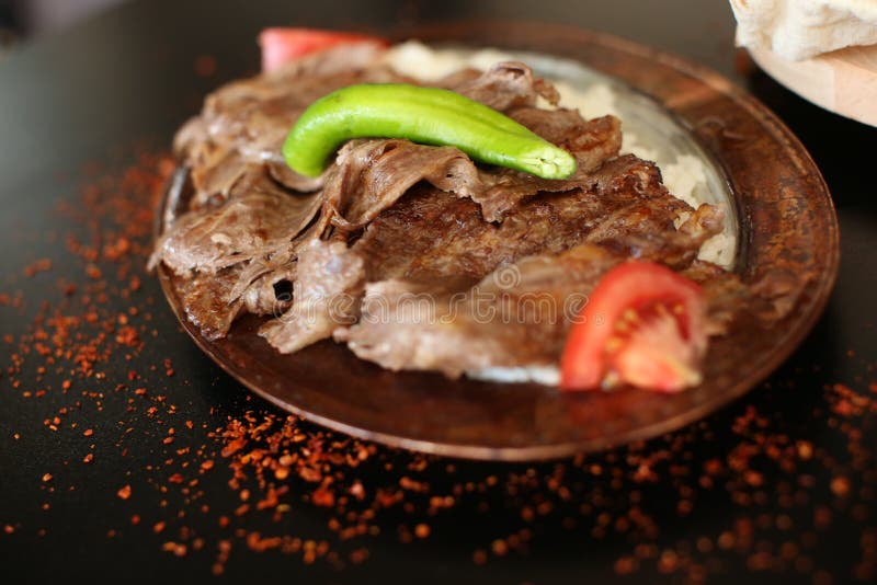 Doner Kebab with rice stock photo. Image of food, meal - 171166558