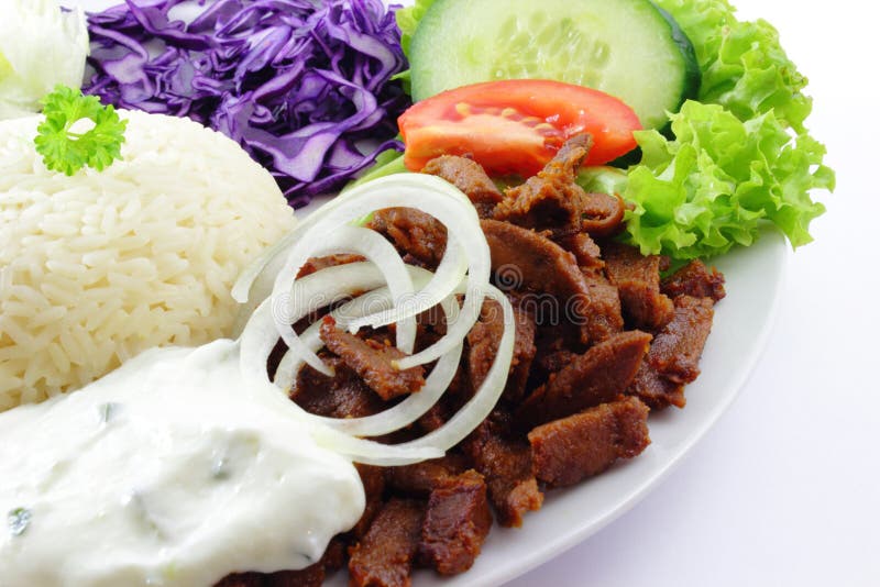 Doner with vegetables stock photo. Image of meat, chili - 31147328
