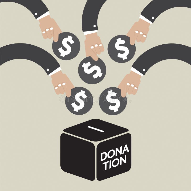 Donera Pengartecken Dollar, Euro Och Pund Vektor Illustrationer ...