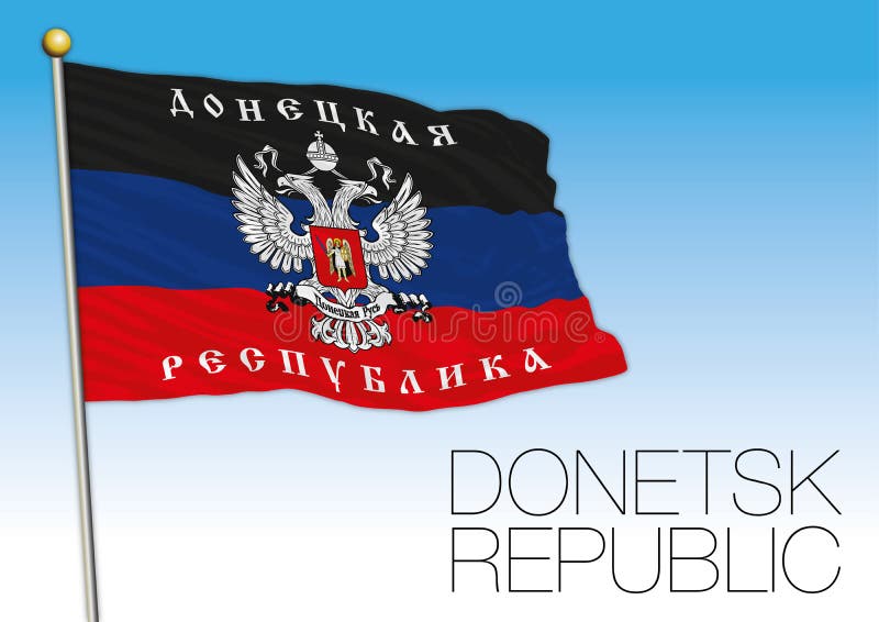 Donetsk Republic Flag, Ukraine and Russia Stock Vector - Illustration ...