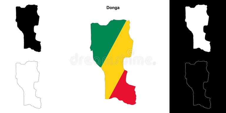 Donga outline map stock vector. Illustration of detailed - 356539827