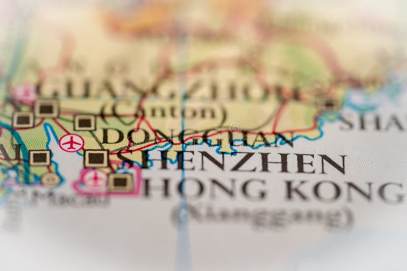 Dongguan, China Highlighted on a World Map Stock Image - Image of place ...