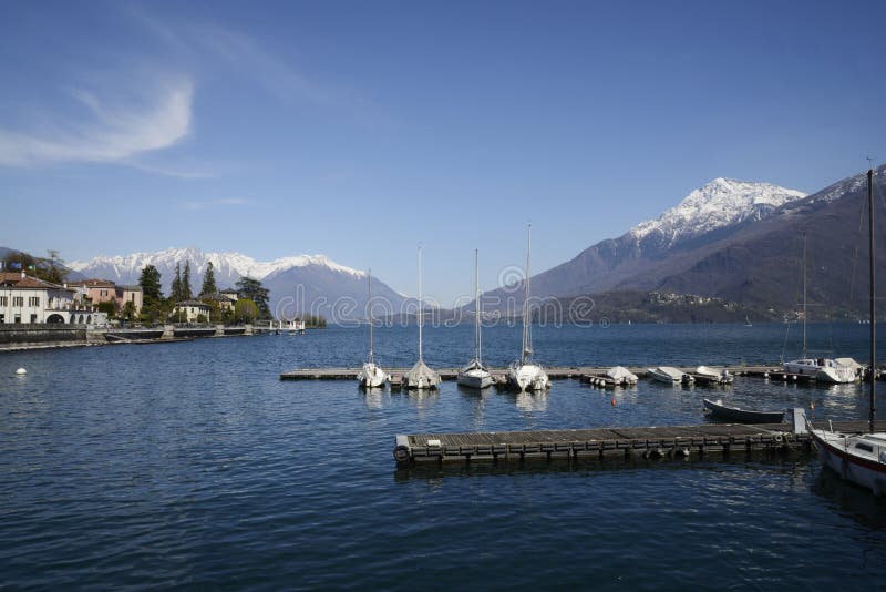Dongo Harbour and the Lake, Como, Italy Editorial Photo - Image of ...