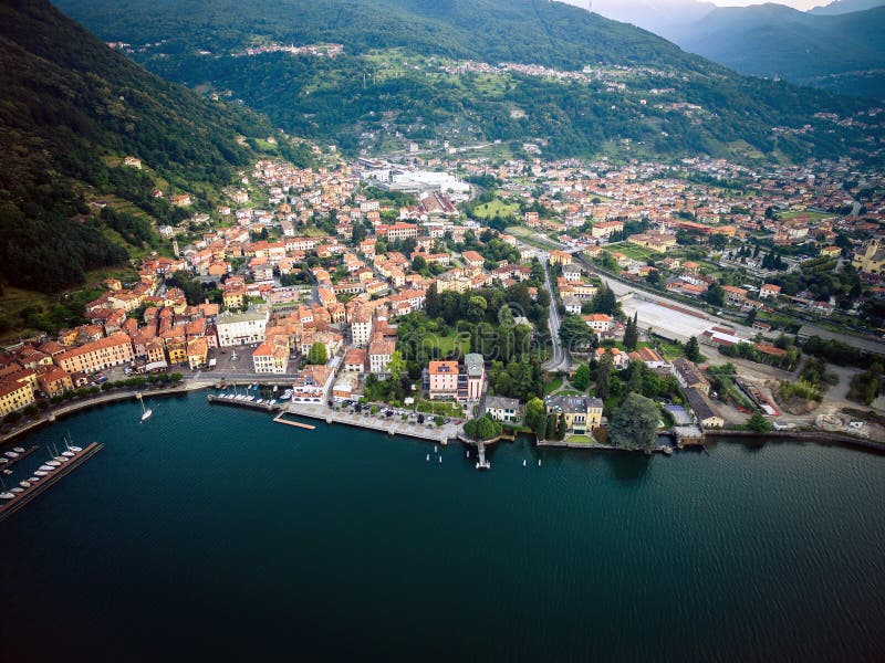 Dongo Village on Como Lake, Italy Stock Image - Image of lake, european ...