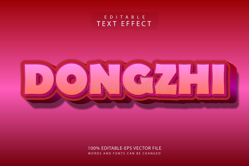 Dongzhi Editable Text Effect 3 Dimension Emboss Modern Style Stock ...