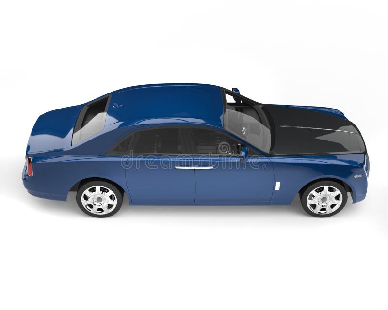 Donkerblauwe Compacte Auto - Glanzende Verf Stock Foto - Image of ...