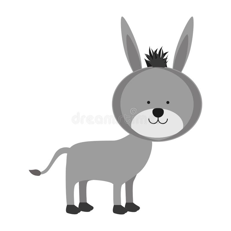 Donkey animal icon image stock vector. Illustration of happy - 80424066