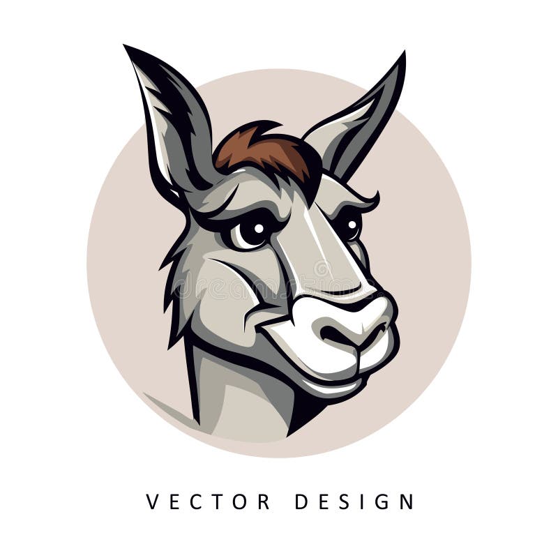 Donkey Face Minimalist Vector Design AI Generated Stock Vector ...