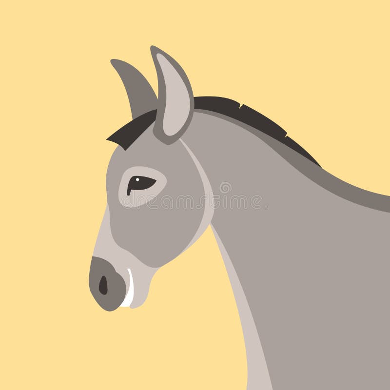 Donkey Profile Stock Illustrations – 340 Donkey Profile Stock ...