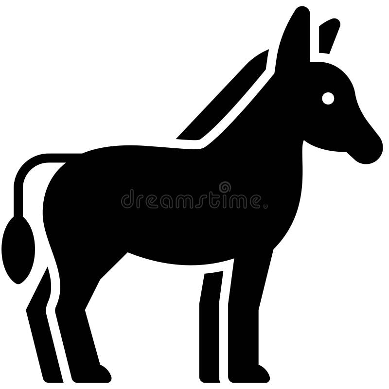 Donkey Icon, Holy Week Related Vector Illustration Stock Vector ...