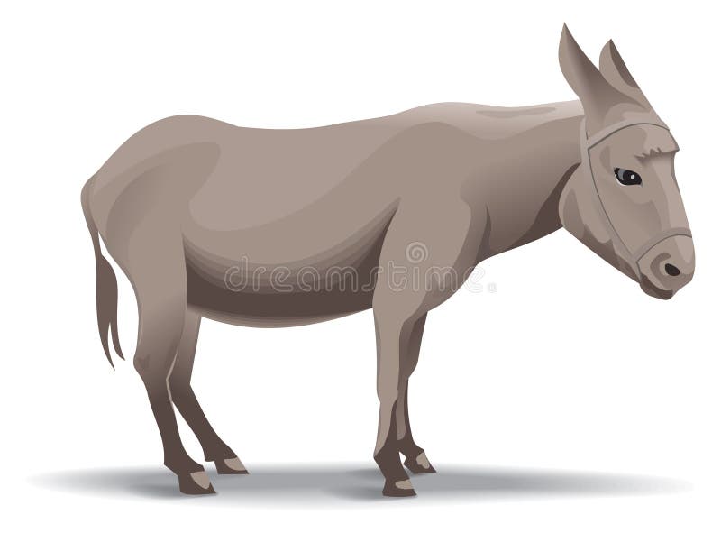 Donkey And Tired Dog - Fairy Tale Stock Illustration - Illustration of ...