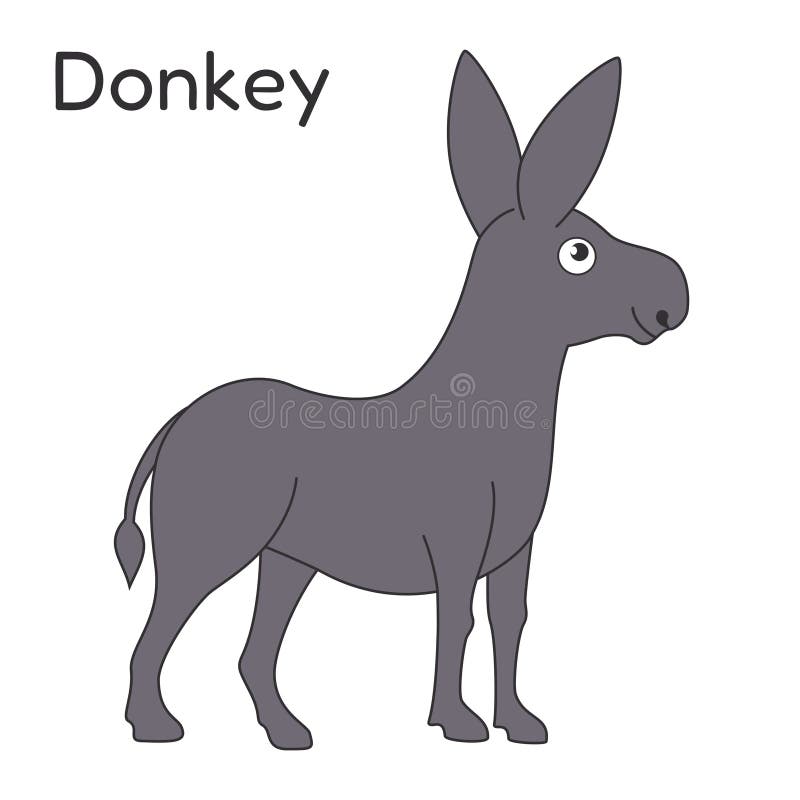 Donkey Illustration Isolated Stock Vector - Illustration of horse ...