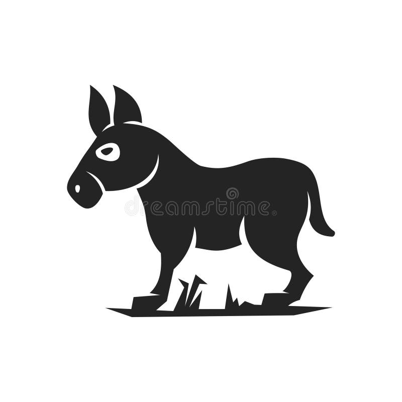Donkey Logo Template Isolated. Brand Identity. Icon Abstract Vector ...