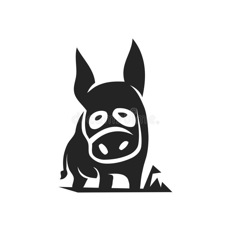 Donkey Logo Template Isolated. Brand Identity. Icon Abstract Vector ...