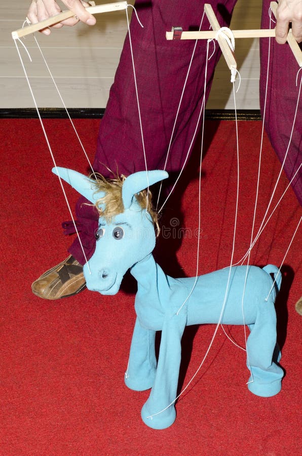 String Puppet Gazing Outside Window in Sun Stock Image - Image of play ...