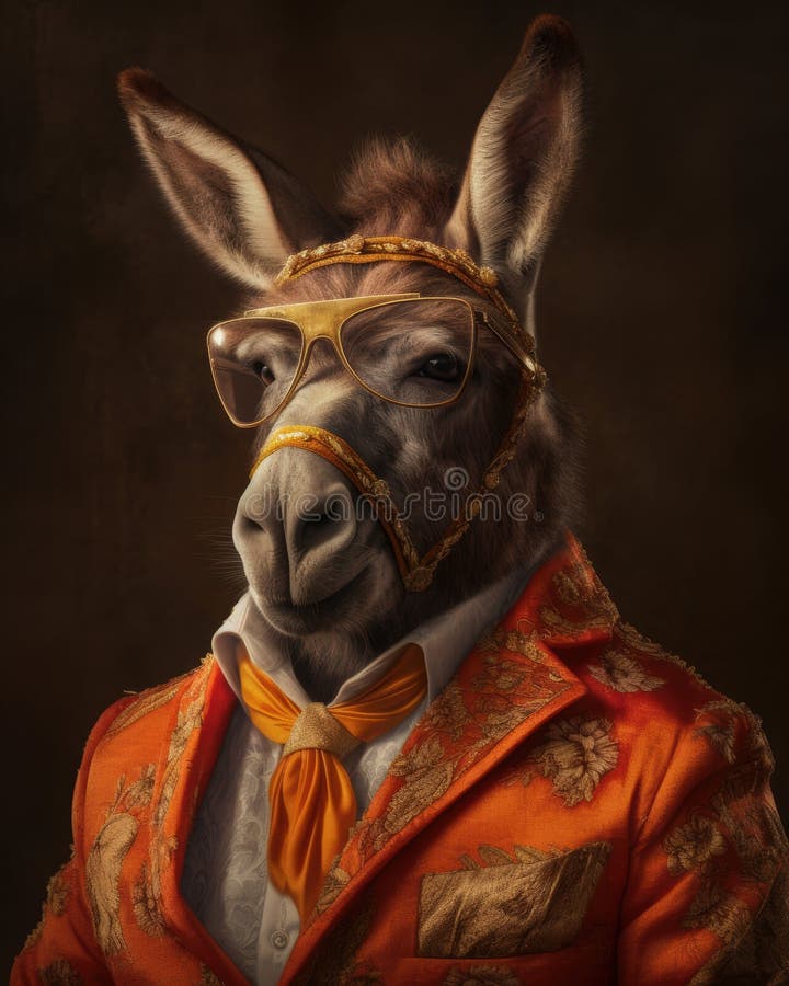 Donkey in a Suit. Created by Generative Artificial Intelligence Stock ...