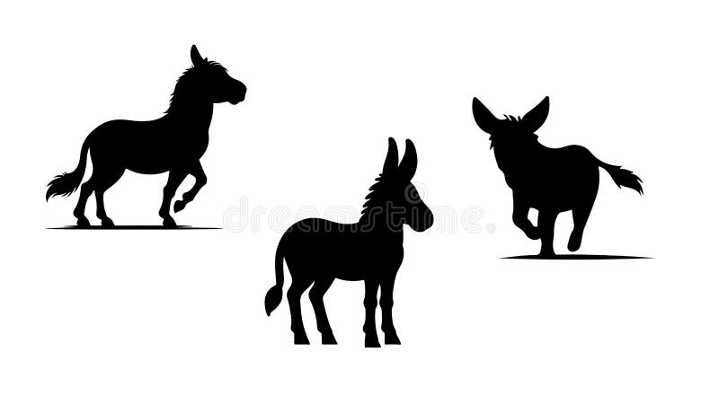 Donkey Running Vector Stock Illustrations – 301 Donkey Running Vector ...