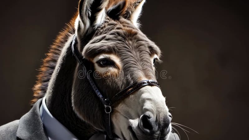 A Donkey Wearing a Suit and Tie Stock Video - Video of dressed, suit ...