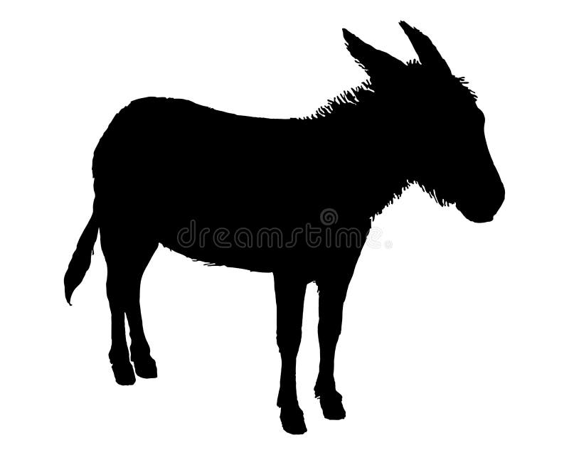 Donkey Vector Black White Stock Illustrations – 1,503 Donkey Vector ...