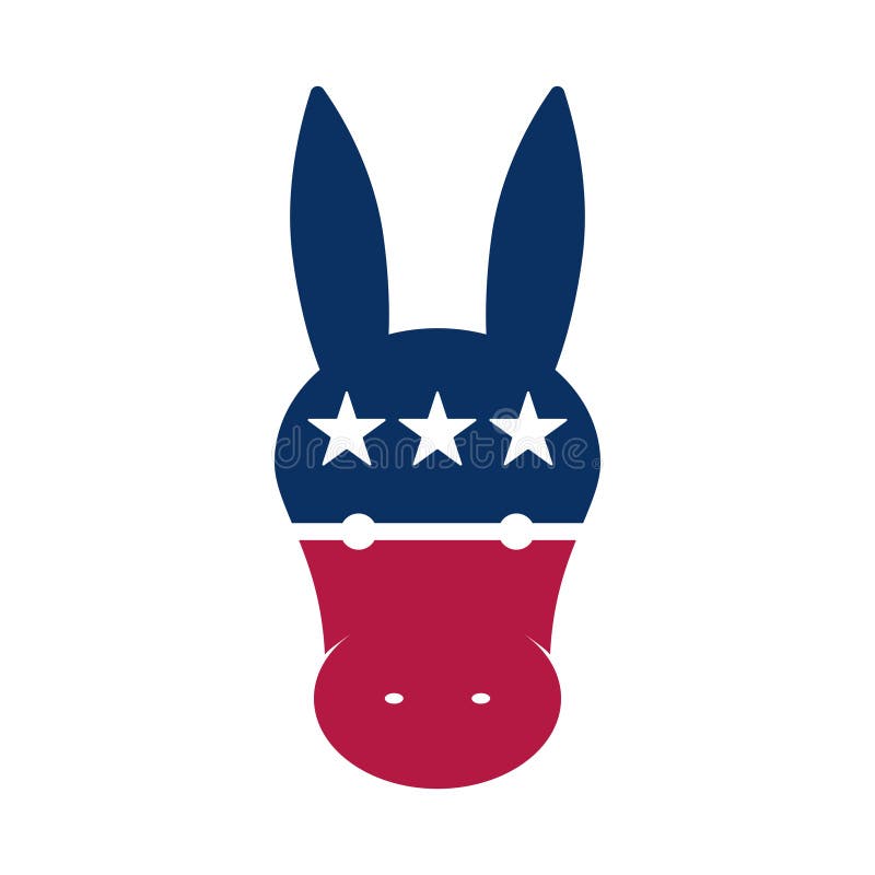 Donkeys Head American Democratic Party Icon Design Vector Illustration ...