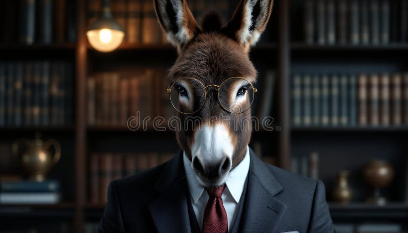 The Donkeys in Suits: a Study in Unexpected Professionalism Stock ...