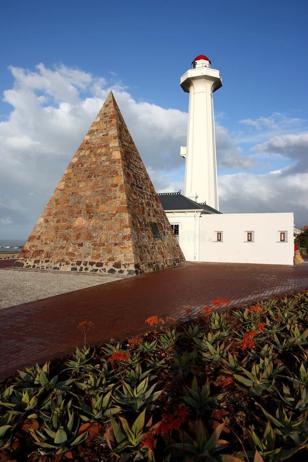 Pyramid and Lighthouse in Port Elizabeth Stock Image - Image of pyramid ...