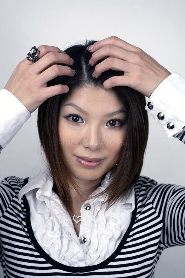 Headshot Asiatico Della Donna Immagine Stock - Immagine di ragazza ...